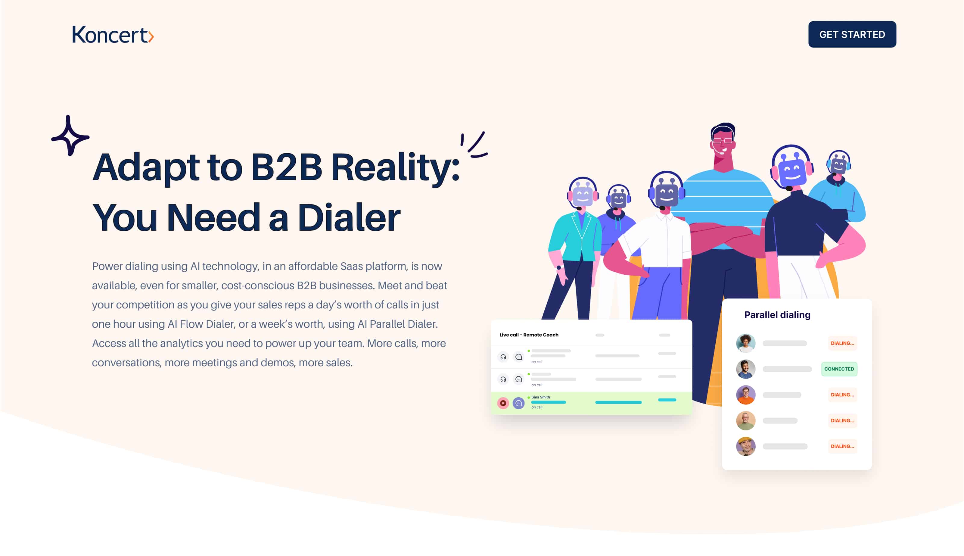 Koncert AI Dialers | Parallel Dialer | Power Dialer